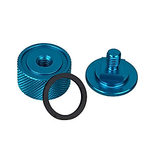 3mirrors Welding Hood (Pipeliner) Helmet Fasteners Sky Blue Headgear Replacement Parts Accessories Screws Flip Hood Aluminum -Anodized w/Silicone Washer Non-Slip 1 Pair