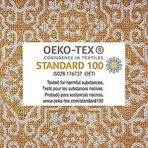 Nicole Miller New York Patio Country Danica Transitional Geometric Indoor/Outdoor Area Rug, Yellow/White, 7'9"x10'2"