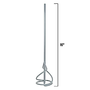 QEP 61210 16 in. Steel Universal Thinset and Grout Mixing Paddle for Cordless and Corded Drills