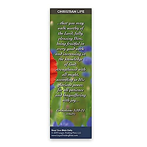 Christian Bookmark with Bible Verse, Pack of 25, Christian Life Themed, I Can Do All Things Through Christ Who Strengthens Me, Philippians 4:13