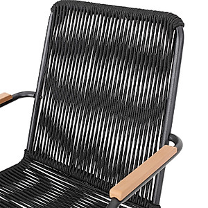 Christopher Knight Home Modern Rope Weave Club Chair (Set of 2), Black and Natural