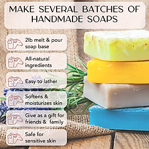 bMAKER All-Natural Goats Milk Soap Base Melt and Pour (2lb Blocks) - Moisturizing and Nourishing for Skin, Goat Milk Soap Base, Soap Making Supplies, Melt and Pour Soap Base for Soap Making