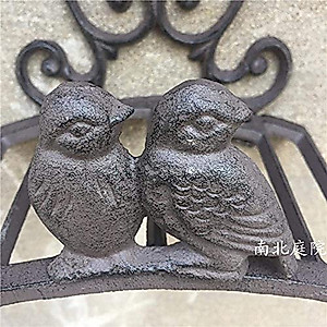 Small Garden cast Iron Water Pipe Rack Bird Faucet Wrought Iron Water Pipe Bracket Garden Drain Pipe Shelf Gardening-Duck (Color : C)