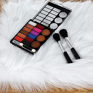 Molain 25 cm Small Rugs Fluffy Faux Fur Chair Pad Cover Rug Fuzzy Cushion Photography Props Background Nail Mat Carpet Christmas Party Decorative Home Living Room Sofa Bedroom Floor (White Square)