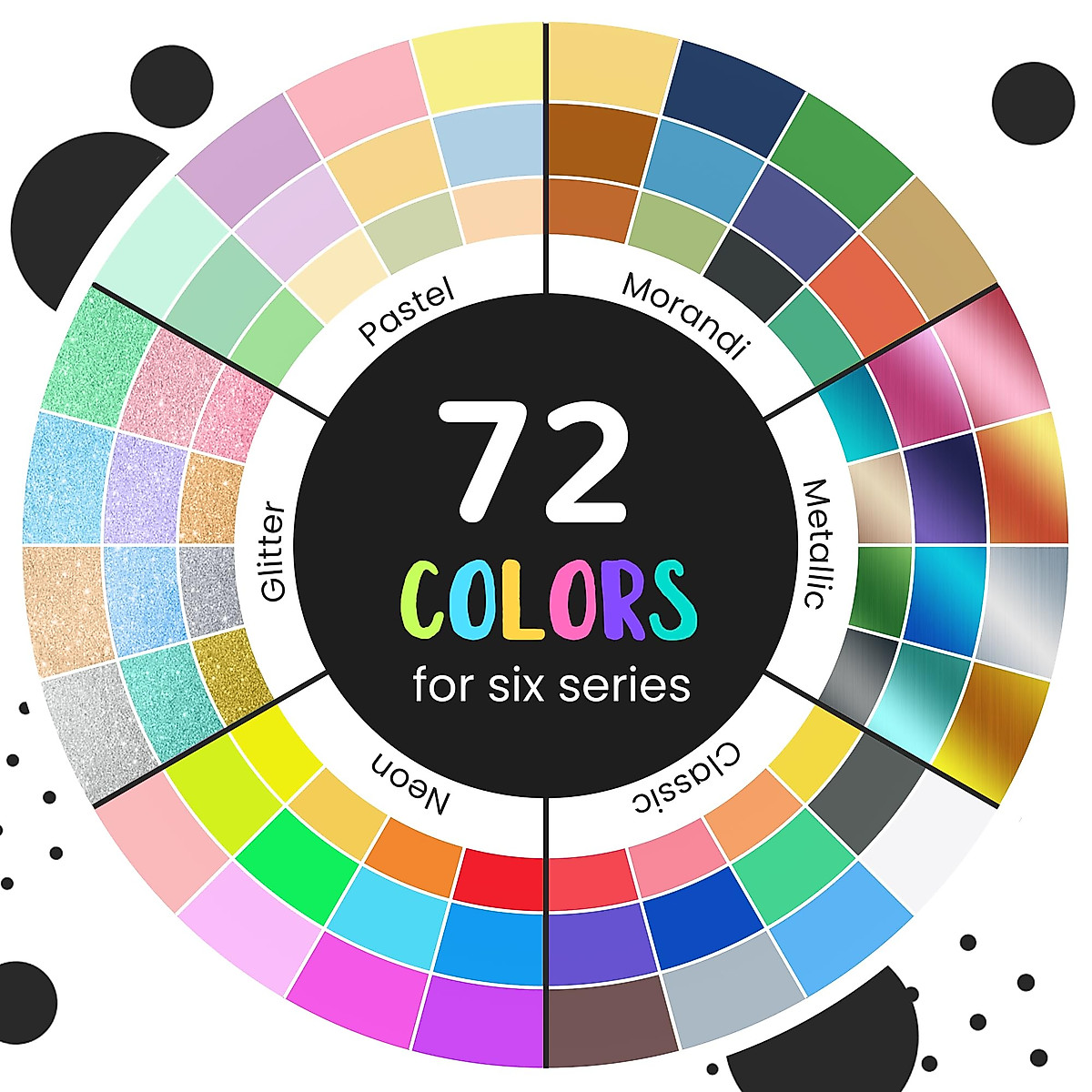 BIGTHUMB 72 Colors Acrylic Paint Pens Markers, Extra Fine Tip Acrylic Paint Markers for Rock Painting, Ceramic, Wood, Plastic, Canvas, Glass, Card Making, DIY Crafts & Art Supplies