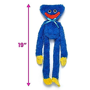 Poppy Playtime Huggy Wuggy Plush Doll - Collectible Toy for All Ages (19" Smiling Huggy Wuggy)