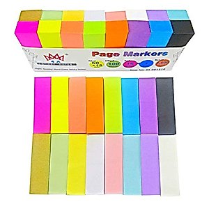 4A Sticky Notes, 0.6 x 2 Inches, Small Size,16 Colors, Self-Stick Notes, 100 Sheets/Pad,16 Pads/Pack, 4A 501516