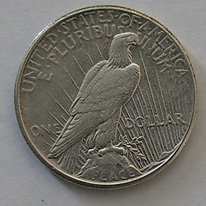 1925-S Almost Uncirculated(AU) Peace Silver Dollar