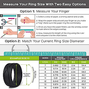 Rinfit Silicone Rings for Men - Silicone Wedding Bands Sets for Him - 4Love Collection Rubber Wedding Rings - Patented Design - SetP, Size 11