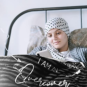 WiseOwell Wish OWL Overcomer Letterboard Healing Compassion Blanket | Get Well Soon Gifts for Men | Comfort Items for Chemo Patients | Inspirational Gifts for Women Cancer Gifts for Men