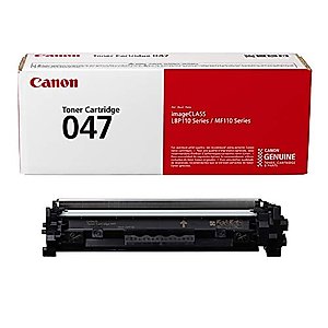 Canon Genuine Toner, Cartridge 047 Black (2164C001), 1 Pack, for Canon imageCLASS LBP113w, MF113w Laser Printer