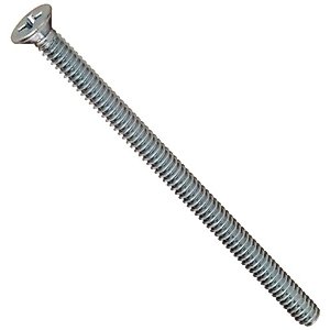 Small Parts 586679-PN Zinc CR+3 Pan Head Phillips Machine Screw, 1/4"-20 Threads, 3" Length, Pack of 25