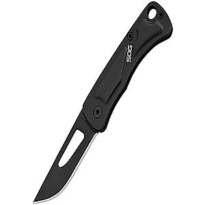 SOG CE1002-CP Centi I Folding Knife Keychain Size, 1.4"" Blade (CE1002), Black