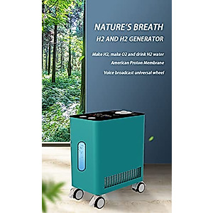 FXNFXLA Hydrogen Generator 900ml/min, 99.99 Percent High Purit Portable H2 Inhalation Machine, 5 Intelligent Detection Systems, Continuous H2 Supply, for Home Office