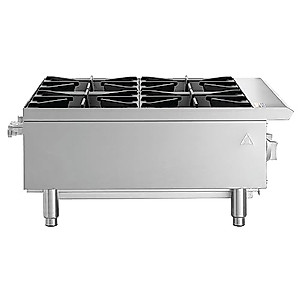 Kratos 29Y-071 4-Burner Gas Hot Plate, 24"W, Natural Gas, Field Convertible to LP