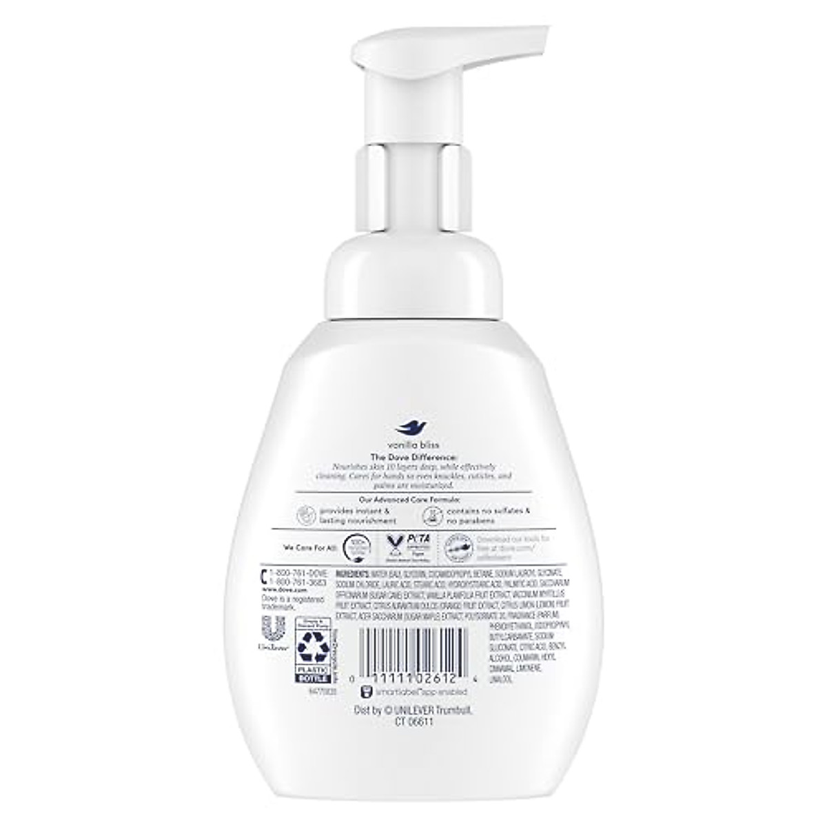 Dove Warm Vanilla & Sugar Cane Protects Skin from Dryness Foaming Hand Wash More Moisturizers than the Leading Ordinary Hand Soap, 10.1 oz