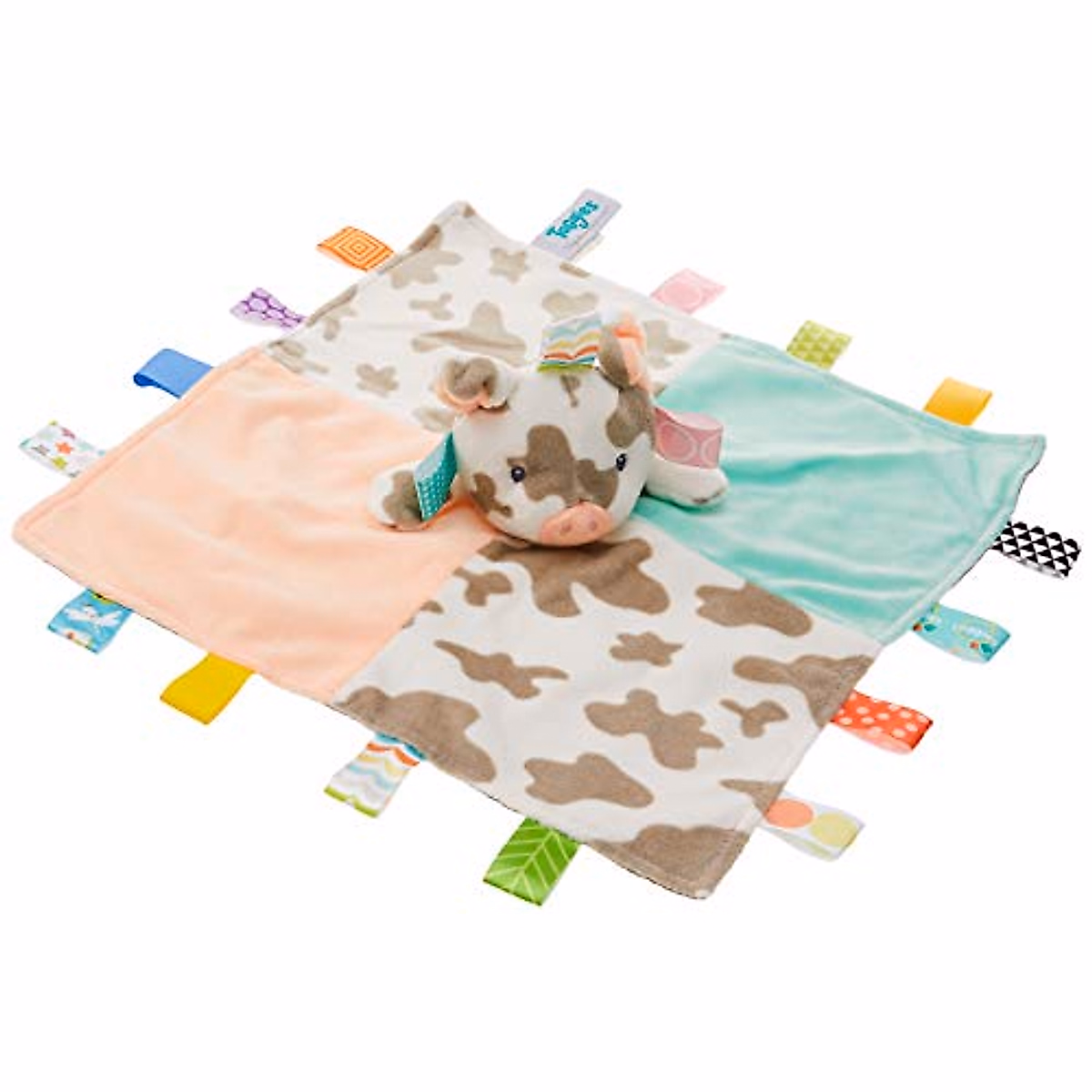 Taggies Chara Counter Blanket, Patches Pig, 13x13 Inch (Pack of 1)