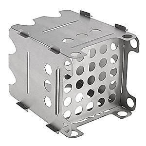 TWDYC Outdoor Camping Stove Portable Ultralight Folding Wood Stove Pocket Camping Fishing Hiking Outdoor Stove (Color : Stainless Steel)