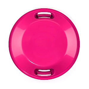 Lucky Bums Plastic Saucer Snow Sled, Pink, 25 inch diameter