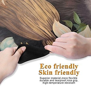 GOODOLD Funny Sloth Yoga Mat, 71 x 26 Inch Non-slip Yoga Mats Folding Travel Exercise Mat Indoor Outdoor Gym Pilates with Storage Bag for Women Men