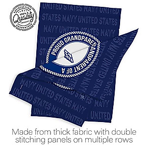 Breeze Decor Proud Grandparent Sailor Garden Flag Armed Forces Navy USN Seabee United State American Military Veteran Retire Official House Banner Small Yard Gift Double-Sided, Made in USA