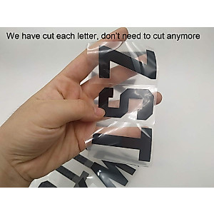 Fanbay 78 Pieces 2 Inch Iron On Letters A to Z Heat Transfer Letters Paper for Sport Jersyes T Shirts Team Name(Black)