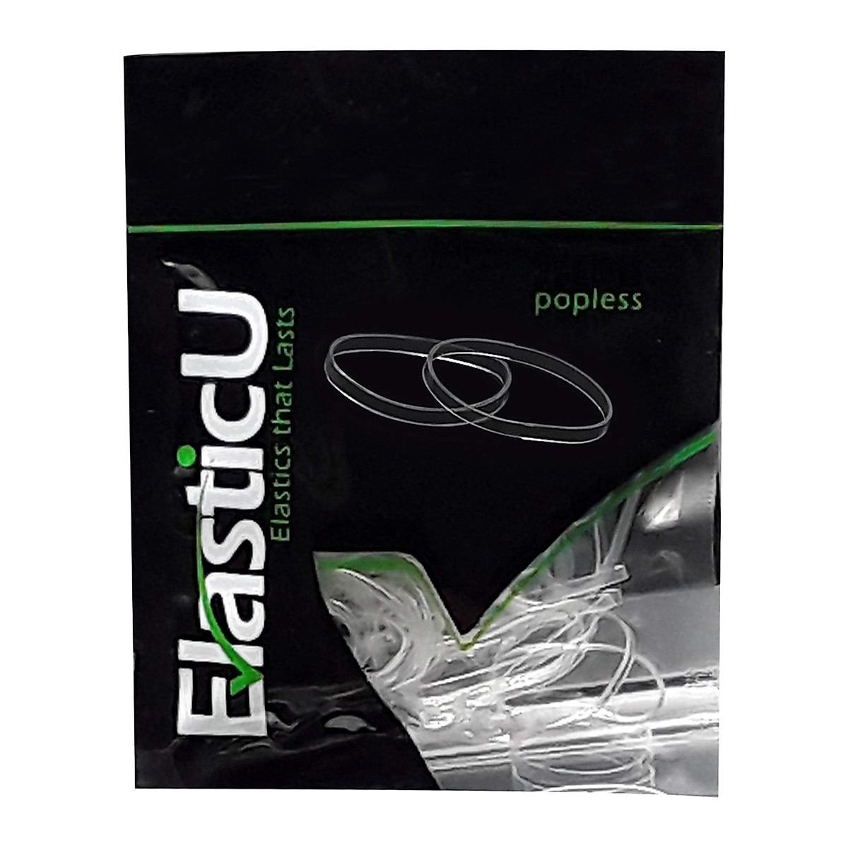 Hair Elastics 40mm x 2mm - STRONG - REUSEABLE Clear by ElasticU