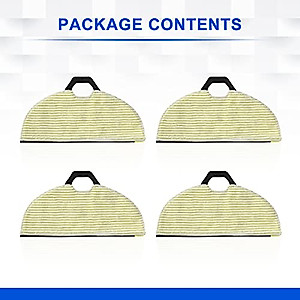LANMU Replacement Pads for Shark RV2001WD, RV2002WD, AV2001WD AI Robot VACMOP, Reusable Hardwood Floor Cleaning Wet Dry Mopping Cloths Microfiber Mop Refills (4 Pack)