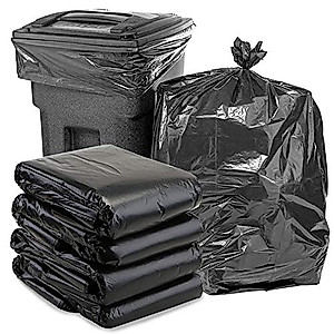 45 Gallon Trash Bags,50 Pieces large Black Heavy Duty Trash Can Liners,Large Size Trash bags Garbage Bags for Indoor and Outdoor