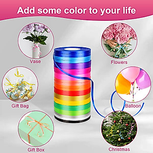 vivinin 27 Roll Curling Ribbon, 3/16 Inch x 32.8 Yard Balloon String, 15 Colors Ribbons for Crafts, Balloon String Ribbon for Party, Festival, Florist Flower