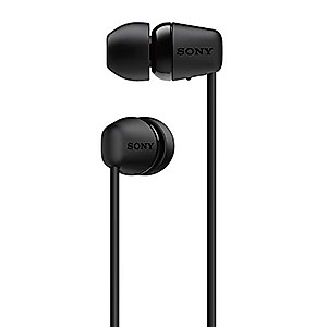 Sony WI-C200 Wireless in-Ear Headset/Headphones with mic for Phone Call, Black (WIC200/B)