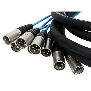 Elite Core PEX810 | 8 Channel Fan To Fan XLR Extension Snake | 10' ft