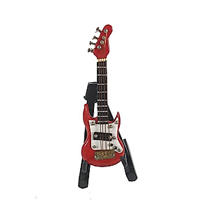 ALANO Miniature Electric Guitar Ornaments mini guitar model bass guitar ornament musical ornaments (7cm)