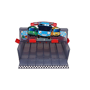 The Little Bus Tayo and Friends- Mini car Toy Storage and Racing Stadium for 26 Mini Cars with Handle…