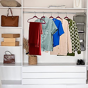 Quality Hangers Clothes Hangers 50 Pack - Non-Velvet Plastic Hangers for Clothes -Heavy Duty Coat Hanger Set -Space-Saving Closet Hangers with Chrome Swivel Hook, Non-Flocked Hangers, Raspberry