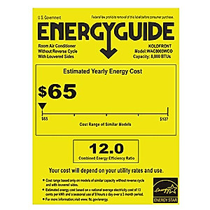 Koldfront WAC8003WCO 8000 BTU 115V Window Air Conditioner with Dehumidifier and Remote Control