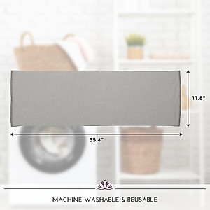 S&T INC. Back Scrubber for Shower, Exfoliating Body Scrubber or Bath Exfoliating Towel for Skin Care, 11.8 Inches x 35.4 Inches, Grey, 3 Pack