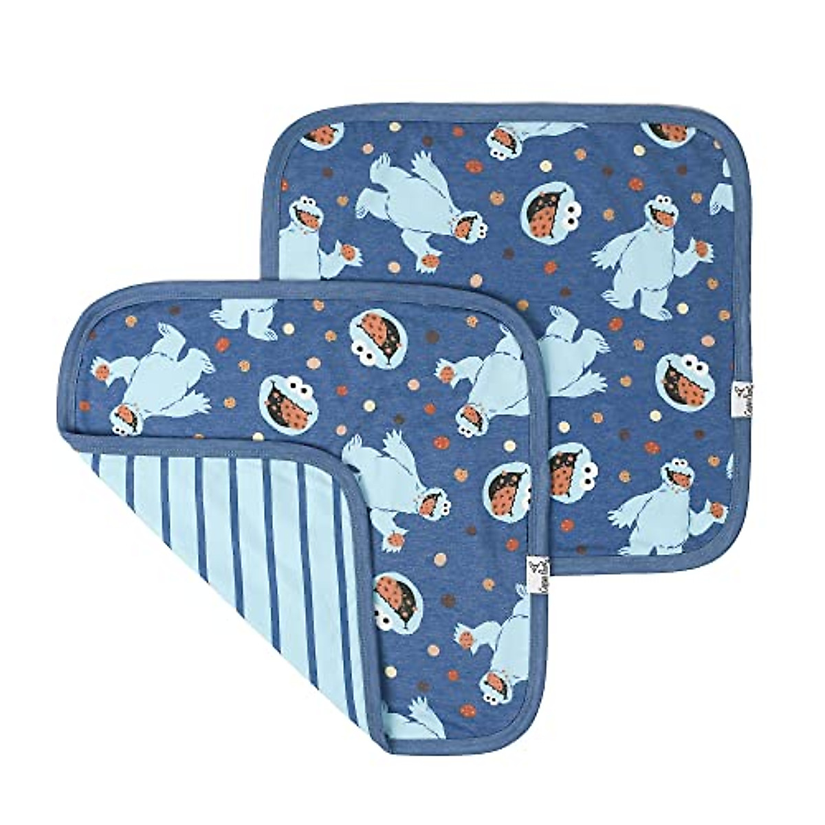 Copper Pearl Baby Security Blanket Set of 2 - Portable Size for Self-Soothing On-The-Go, Ideal Baby Blankets for Boys and Girls, Ultra-Soft, and Gift-Ready Loveys - Cookie Monster