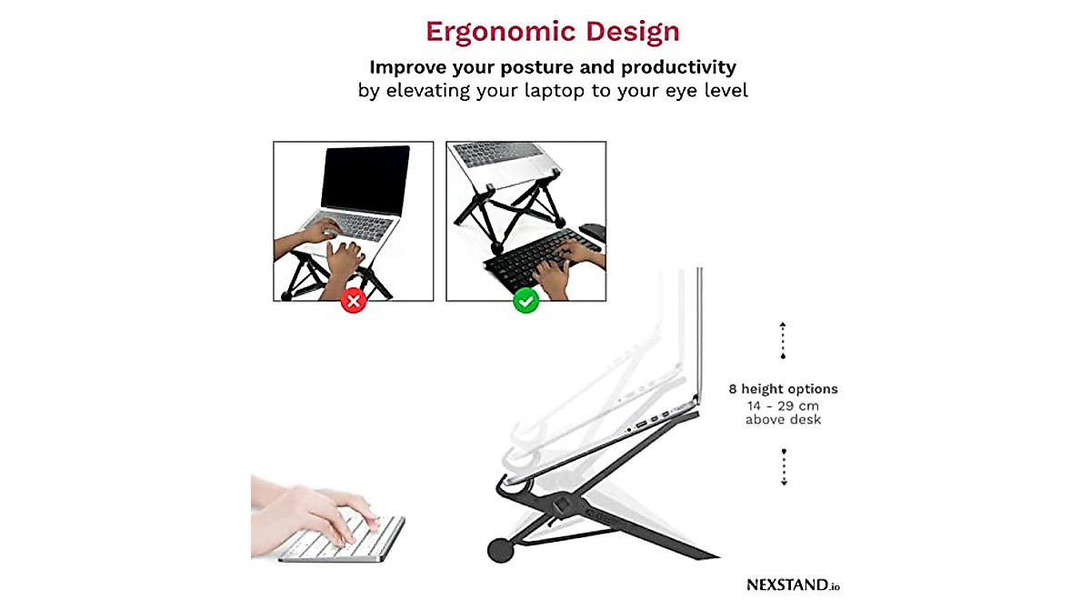 Nexstand Portable Laptop Stand for Ergonomic Comfort & Versatility