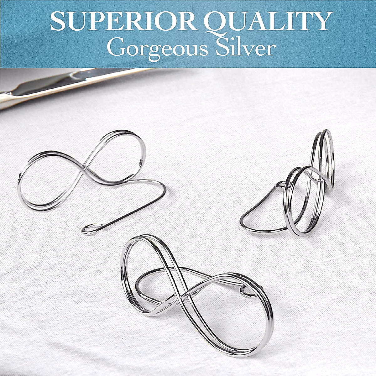 Pullan Table Number Holder Stands 12 Pack - Wedding Seating Labels Placecard Clips | Name Setting Place Card Holders | Photo Picture Cards Display Stand for Party | Reserved Sign Numbers Silver