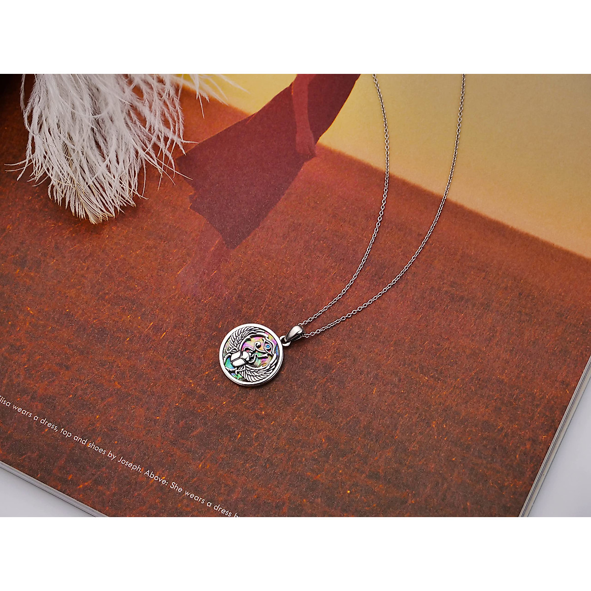 PELOVNY Eye of Horus Necklace Scarab Pendant Sterling Silver Eye of Providence Horus Eye Ancient Egyptian Protection Amulet All-Seeing-Eye Necklace for Women