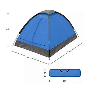 2 Person Tent – Rain Fly & Carrying Bag – Lightweight Dome Tents for Kids or Adults – Camping, Backpacking, and Hiking Gear by Wakeman Outdoors