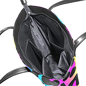 Leopard Cheetah Blue Yellow Handbags Shoulder Bags Leather Crossbody Handbag for Women Tote Satchel