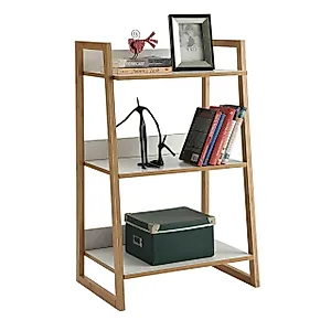 Convenience Concepts Oslo Sundance 3 Tier Shelf, White / Bamboo