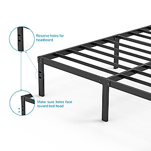 AUTSTA Full Size Bed Frame No Box Spring Needed,Bed Frame Full Size Esay Assembly, Heavy Duty Metal Bed Frame Full Size with Storage,Full Platform Bed Frame Noise Free