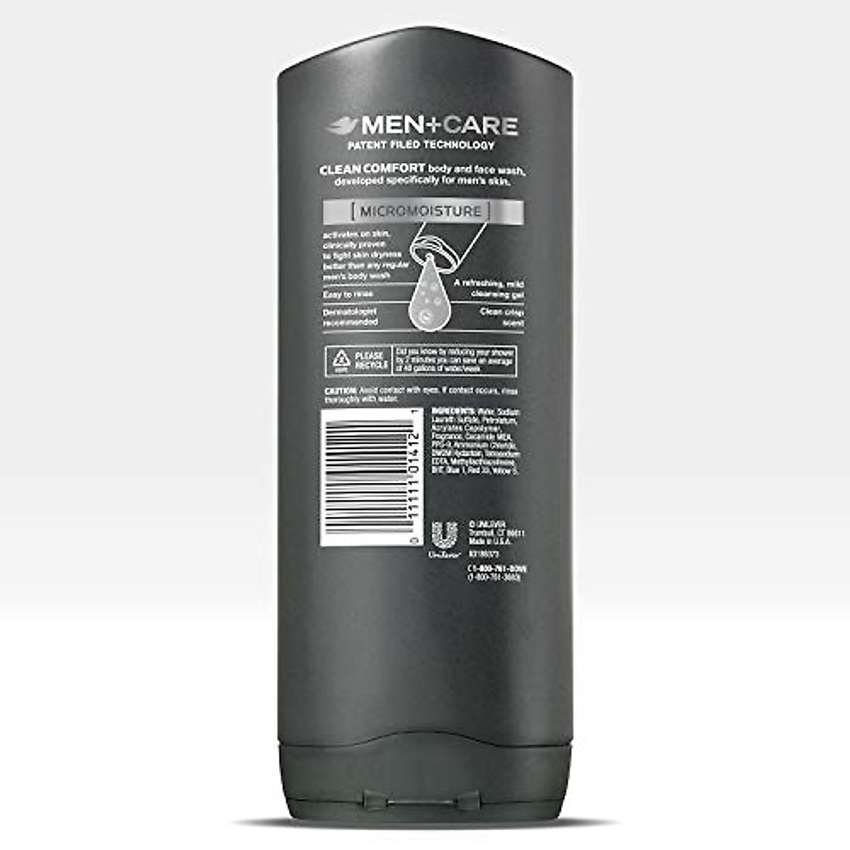 Dove MEN+CARE Body and Face Wash for Healthier and Stronger Skin Clean Comfort Effectively Washes Away Bacteria While Nourishing Your Skin 18 oz 4 Count (Packaging may vary)