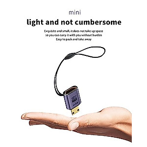 8K@60Hz 90-Degree Left Angle HDMI to MINI High-Speed Adapter（pack of 3）, Supports HDR, 3D, 48Gbps, Compatible with DSLR, Camcorder, Graphics Card, Laptop, Projector, Suitable for Home and Office Use