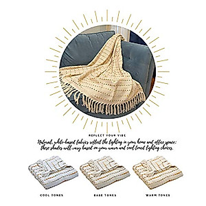 LR Home Soft Luxury Handmade Boho Striped Throw Blanket with Fringe 50" x 60"