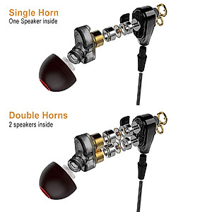 Wired Earbuds in Ear Headphones with Microphone, 3.5mm in-Ear Headset Earphones, Volume Control Sport Gaming Headset for iPhone Xiaomi Samsung Huawei, Computer, Laptop, PC (Black)