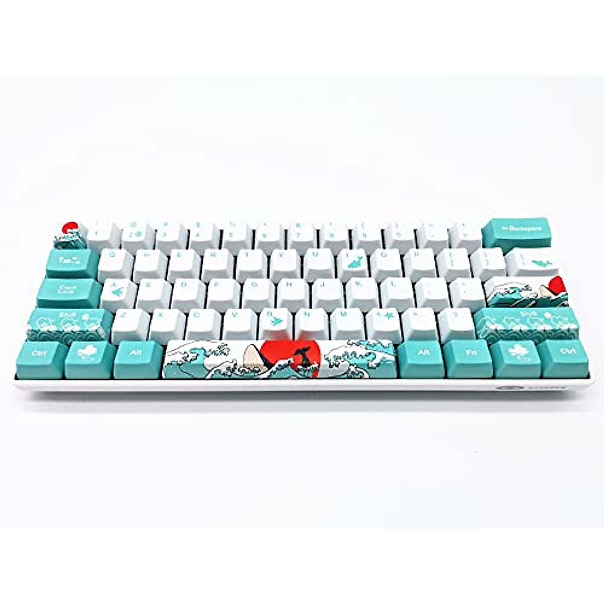 Custom keycaps 60 Percent Doubleshot PBT Keycaps Set OEM Profile for Cherry MX Switches Gaming Mechanical Keyboard,gk61,rk61,Ducky one 2 Mini keycaps (not Include Keyboard)